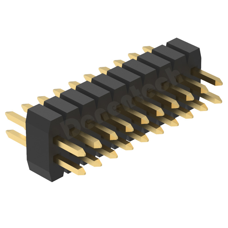 Denentech Gold Plating 1.0mm pitch dual row Straight DIP pin header connector - Denentech ...